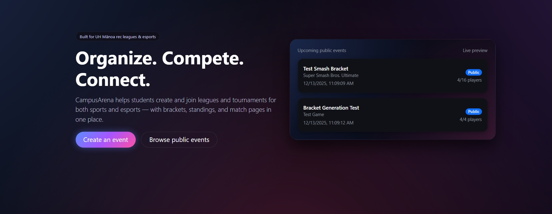 CampusArena | Projects for the UH Community